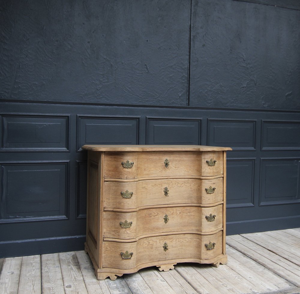 Antique Curved Baroque Chest of Drawers for sale at Pamono