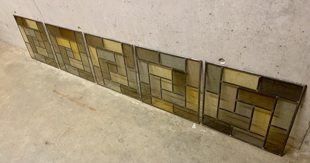 Bauhaus Modernist Windows, 1930s, Set of 5 for sale at Pamono