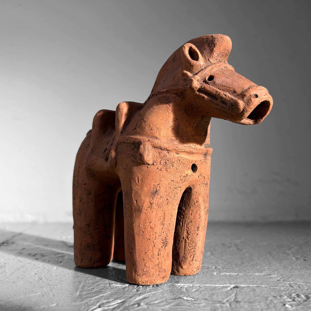 Warriors Horse Haniwa Ceramics, Miyazaki, Japan, 1950s for sale at Pamono