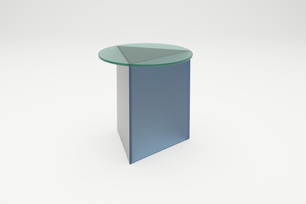 Prisma Tall 50 Coffee Table in Satin Glass by Sebastian Scherer for ...