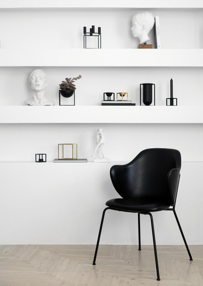 Black Leather Lassen Chair by Lassen for sale at Pamono