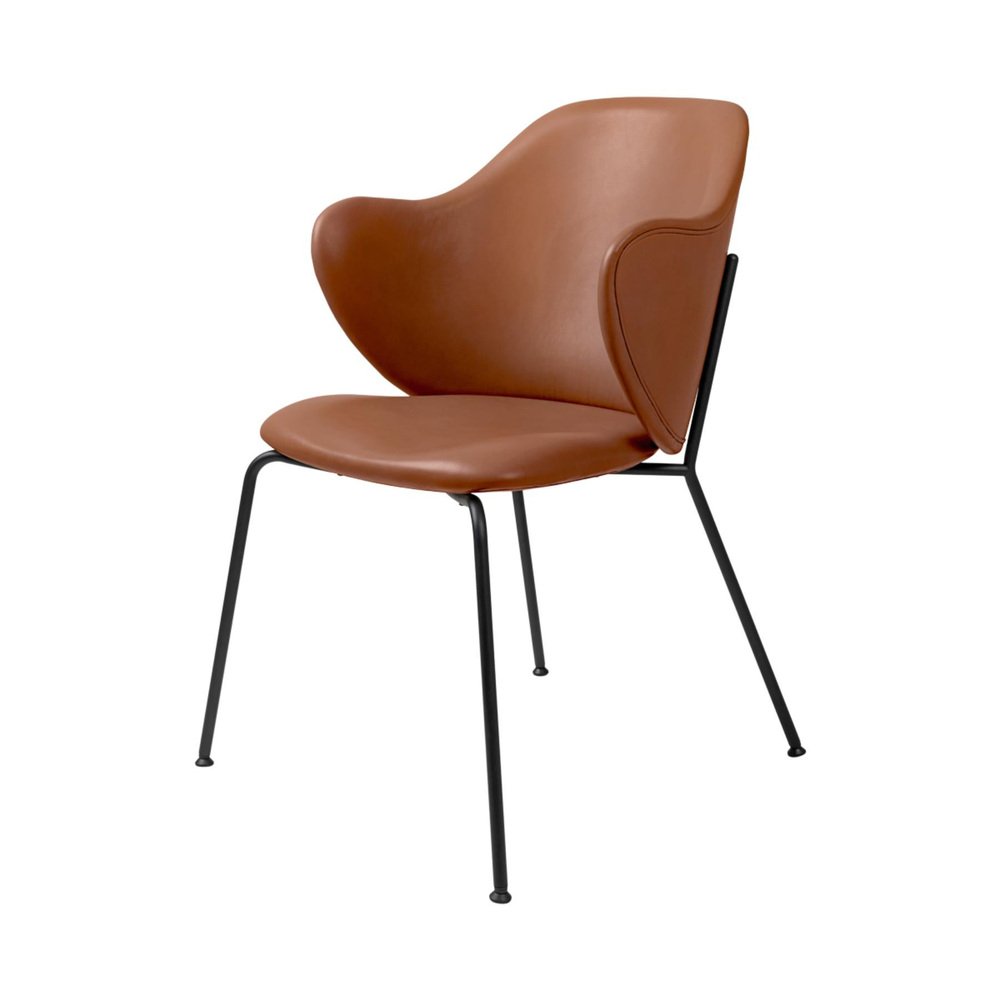 Brown Leather Leave Chair by Lassen for sale at Pamono