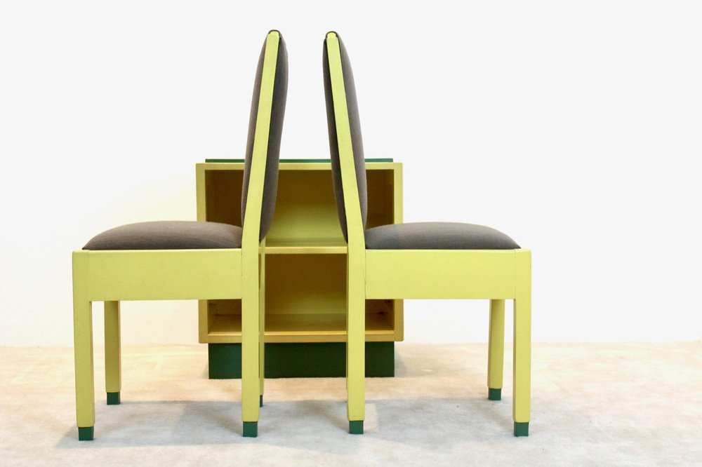 Dutch Modernism Chairs and Cabinet by Jan den Drijver for De Stijl ...