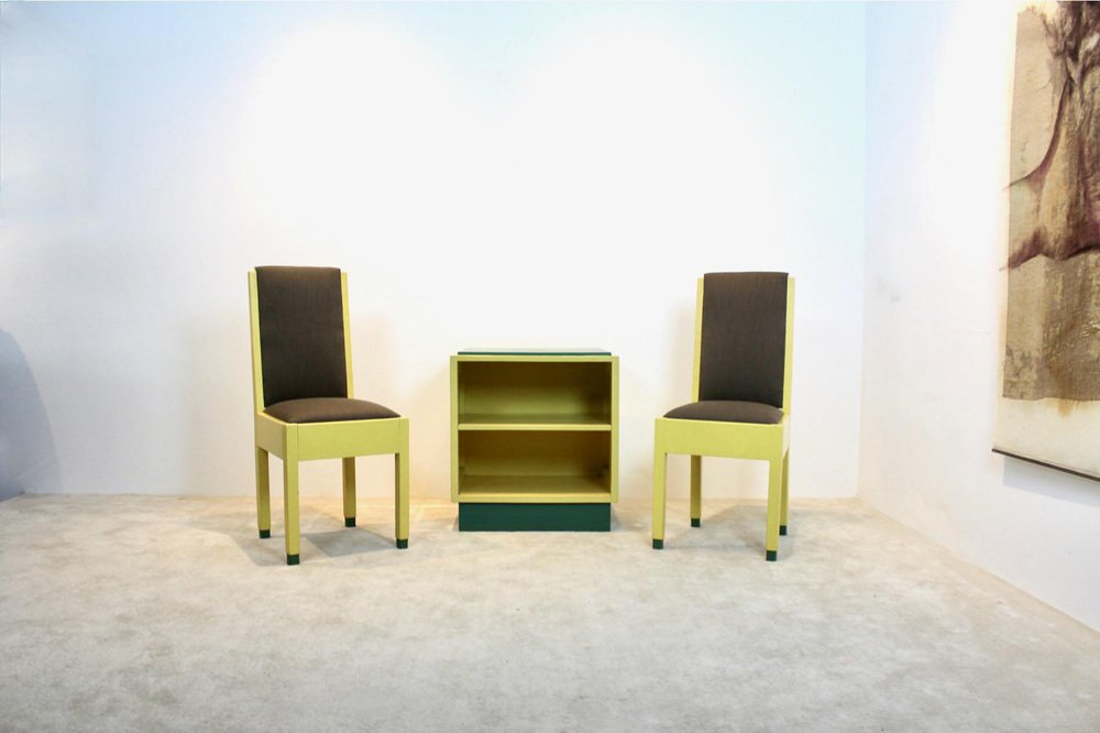 Dutch Modernism Chairs and Cabinet by Jan den Drijver for De Stijl ...