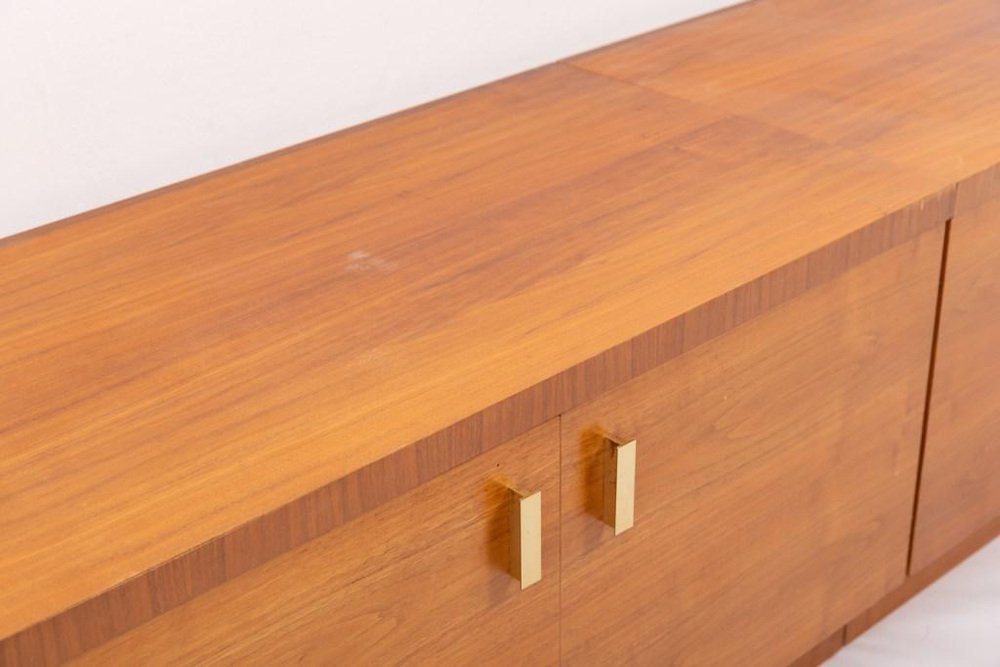 Danish Walnut Veneer Cabinets, 1970s, Set of 3 for sale at Pamono