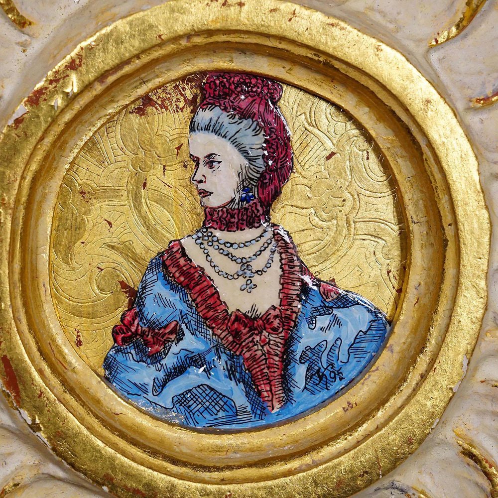 Paintings of People in Rococo Costumes, 1950s, Set of 3 for sale at Pamono