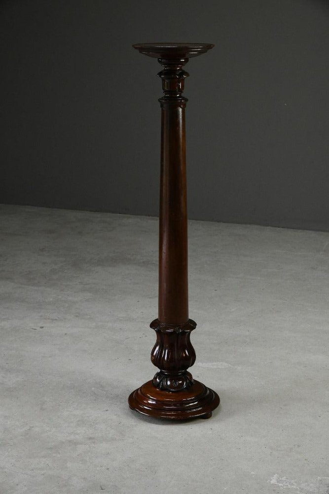 Vintage Victorian Mahogany Torchere for sale at Pamono