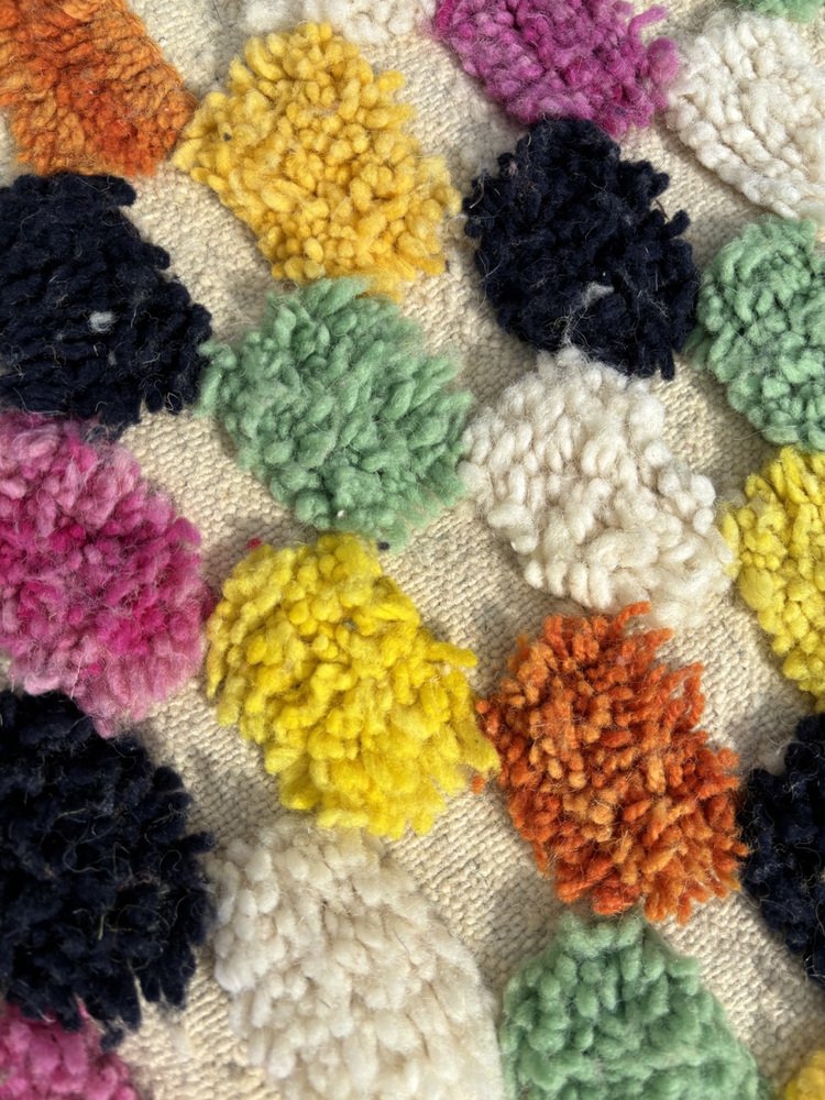 Moroccan Modern Colorful Dots Area Rug, 2000s for sale at Pamono