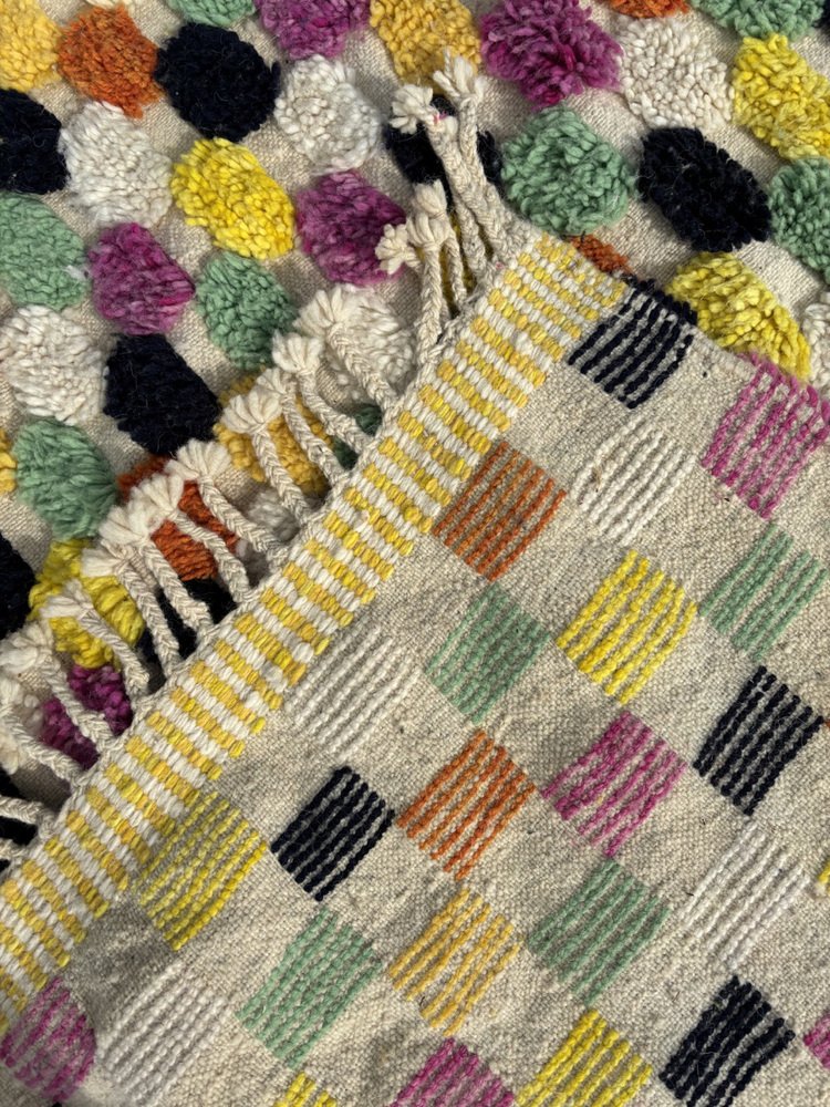 Moroccan Modern Colorful Dots Area Rug, 2000s for sale at Pamono