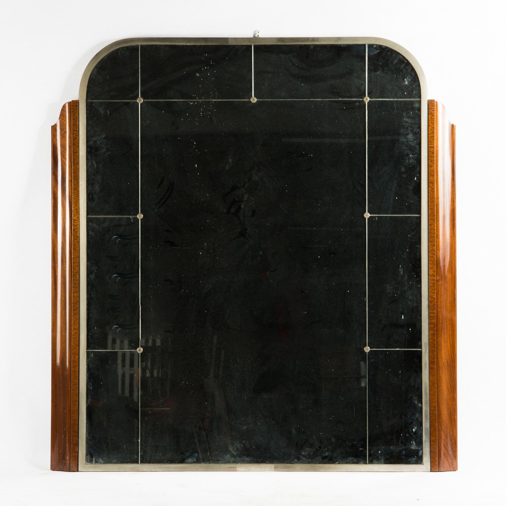 Large French Art Deco Wall Mirror, 1930s for sale at Pamono