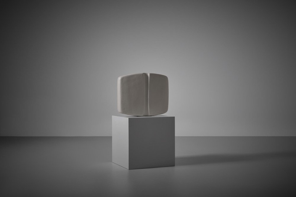 Italian White Ceramic Sculpture by Pino Castagna, 1970s for sale at Pamono