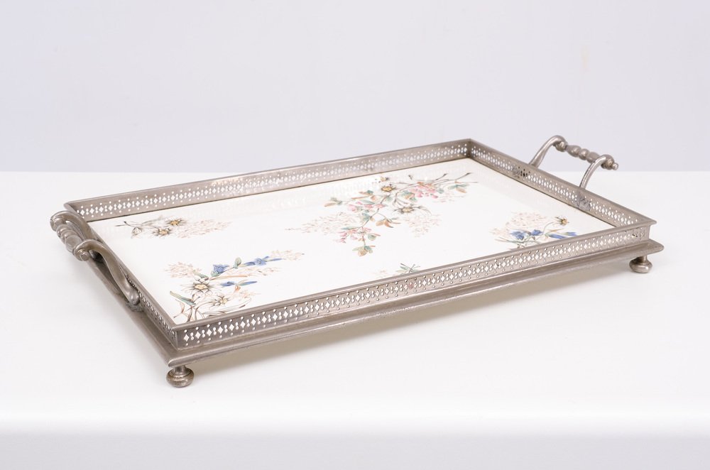 Vintage Porcelain Serving Tray, 1920s for sale at Pamono