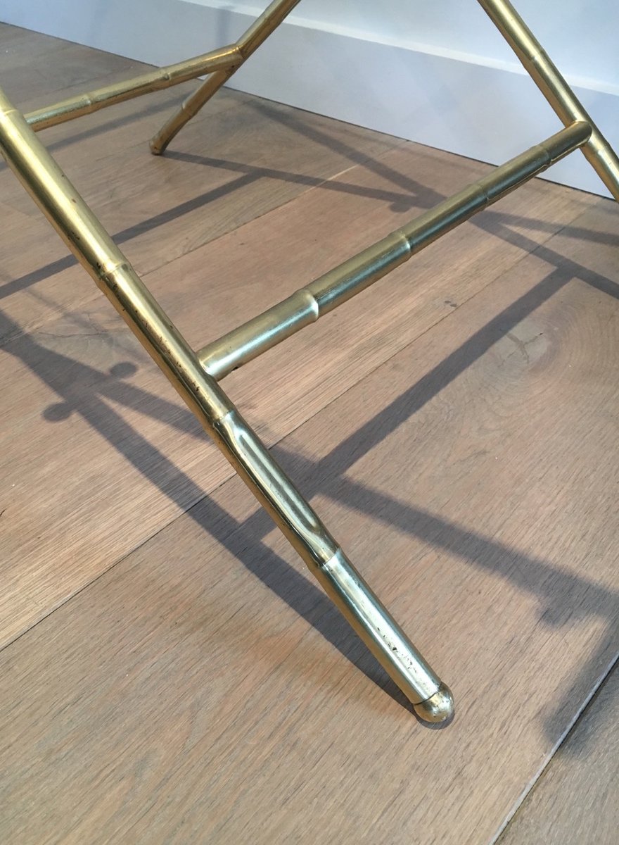 Brass & Painted Tole Table, 1950s for sale at Pamono