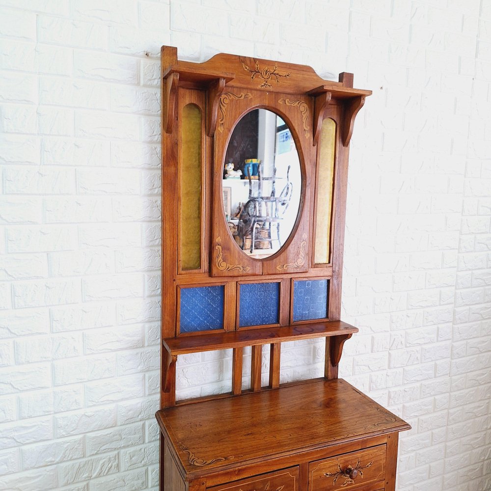 Arts & Crafts Hall Stand in Teak for sale at Pamono