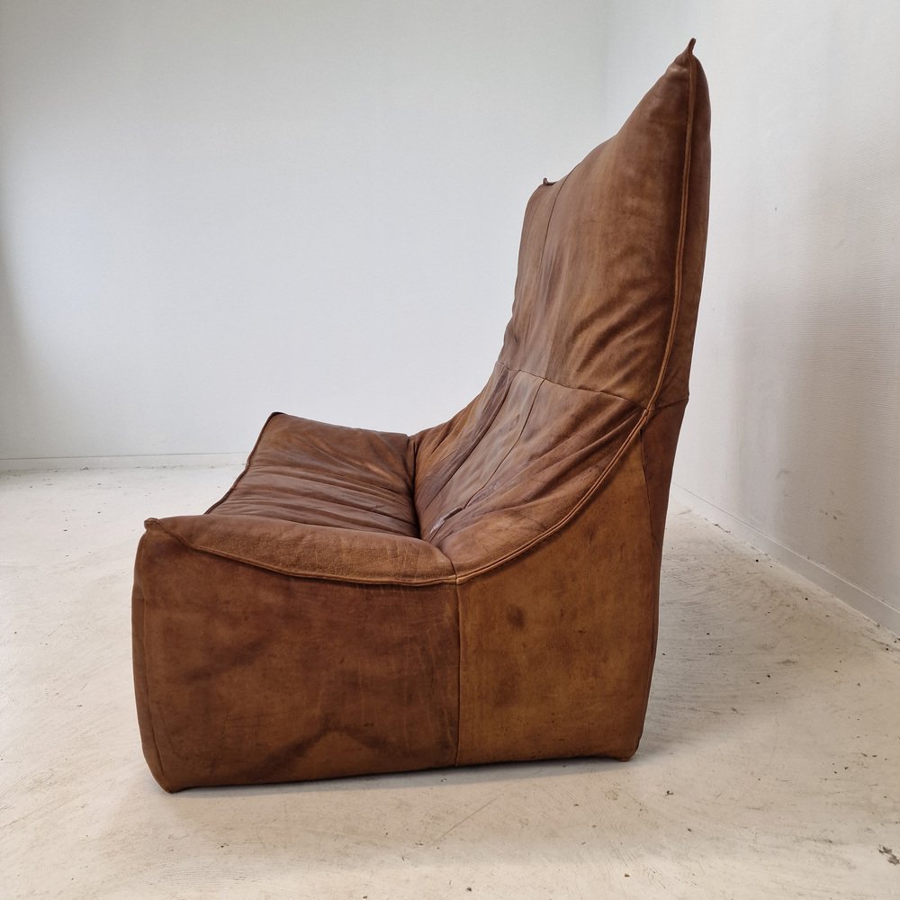 The Rock Sofa in Brown Leather by Gerard Van Den Berg, 1970s for sale ...