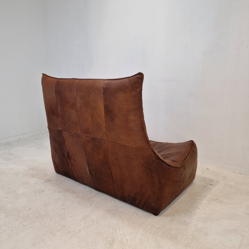 The Rock Sofa in Brown Leather by Gerard Van Den Berg, 1970s for sale ...