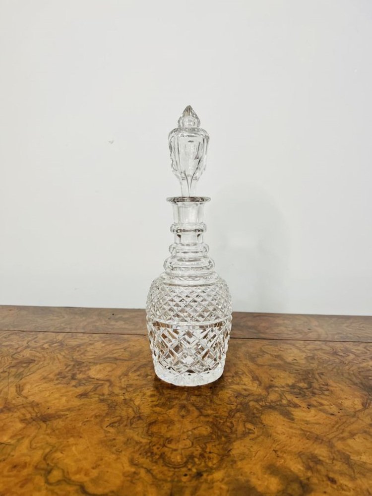 Edwardian Cut Glass Decanter, 1900s for sale at Pamono