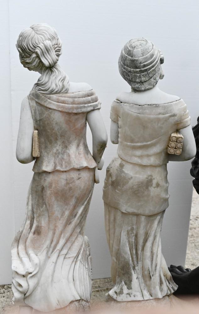 Classical Italian Marble Maiden Two Seasons Statues, Set of 2 for sale ...