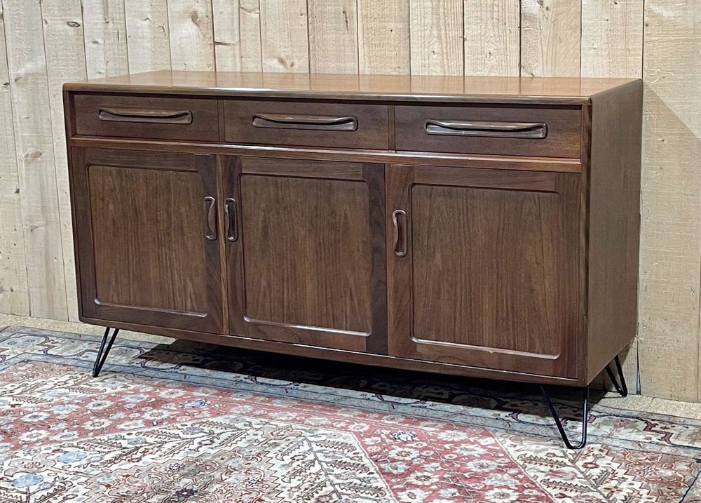 Teak 3-Türiges Sideboard mit Kompass Beinen von G-Plan, 1970er bei ...