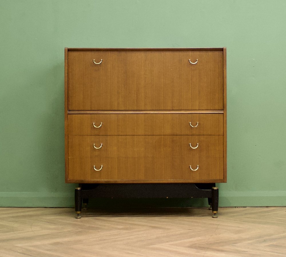 Mid-Century Tola Tallboy Truhe in Schwarz von G Plan, 1950er bei Pamono kaufen