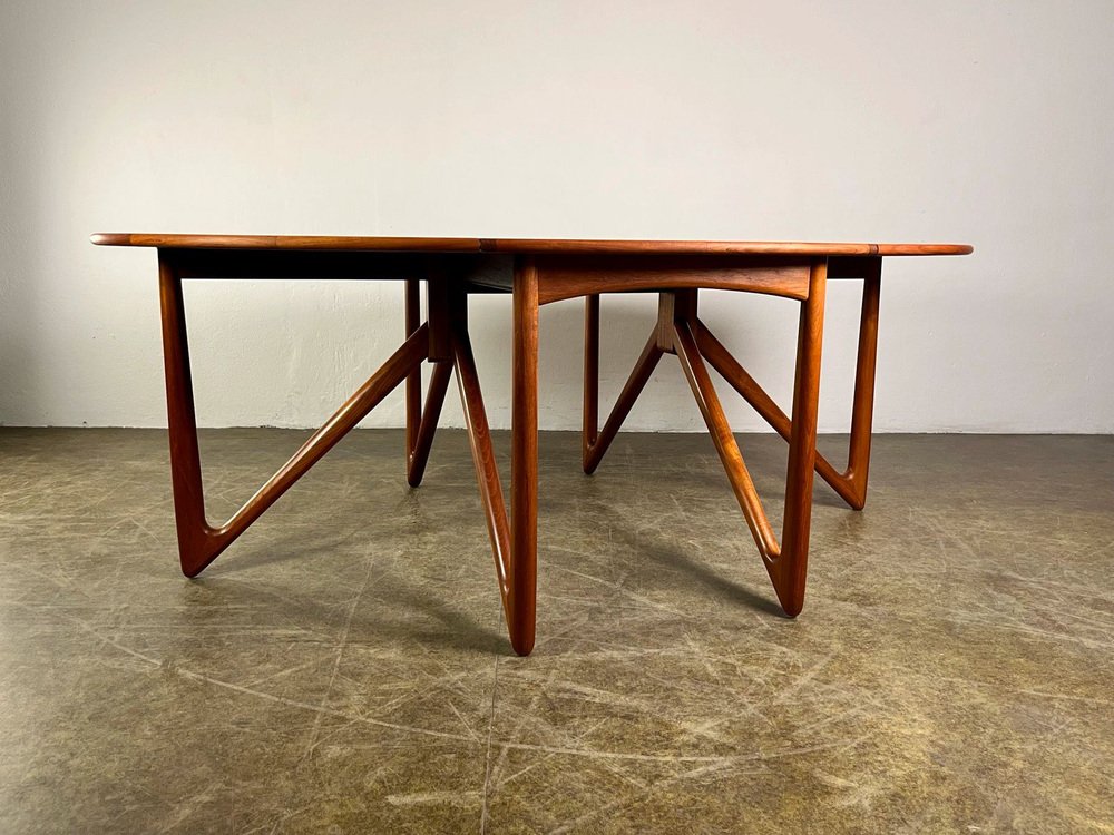 Mid-Century Teak Dining Table attributed to Kurt Østervig, 1960s for ...