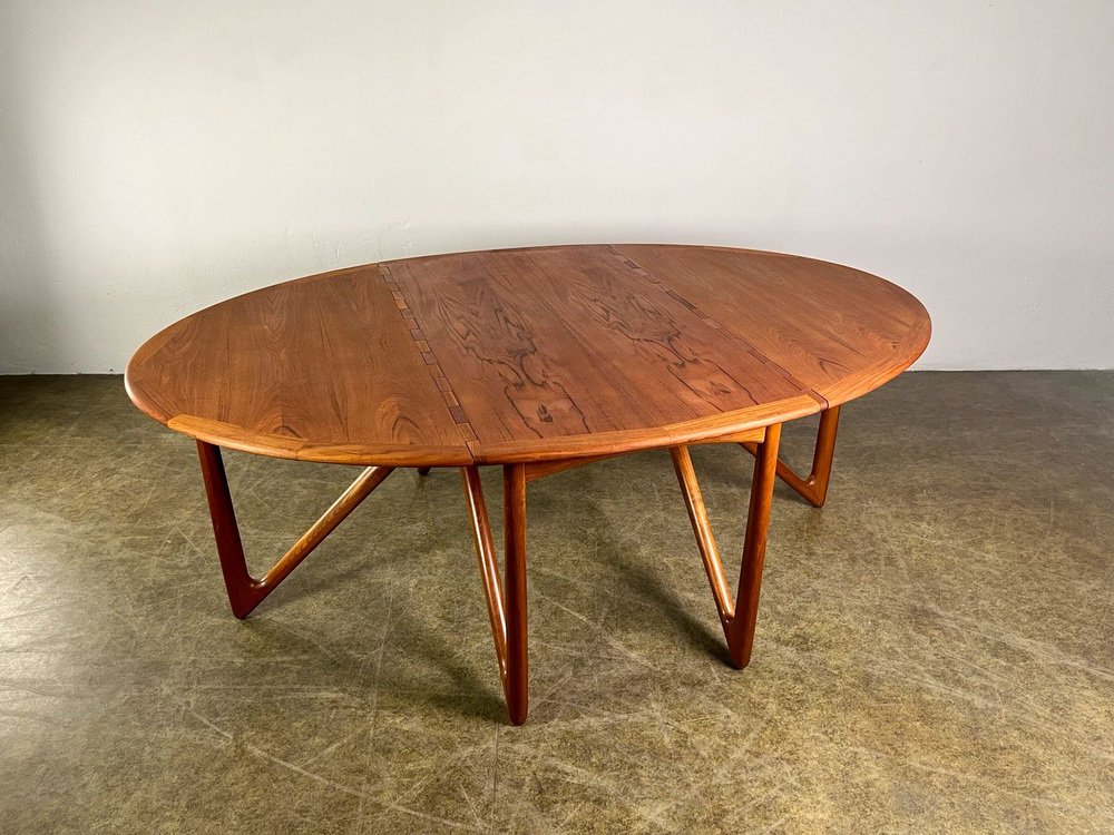 Mid-Century Teak Dining Table attributed to Kurt Østervig, 1960s for ...