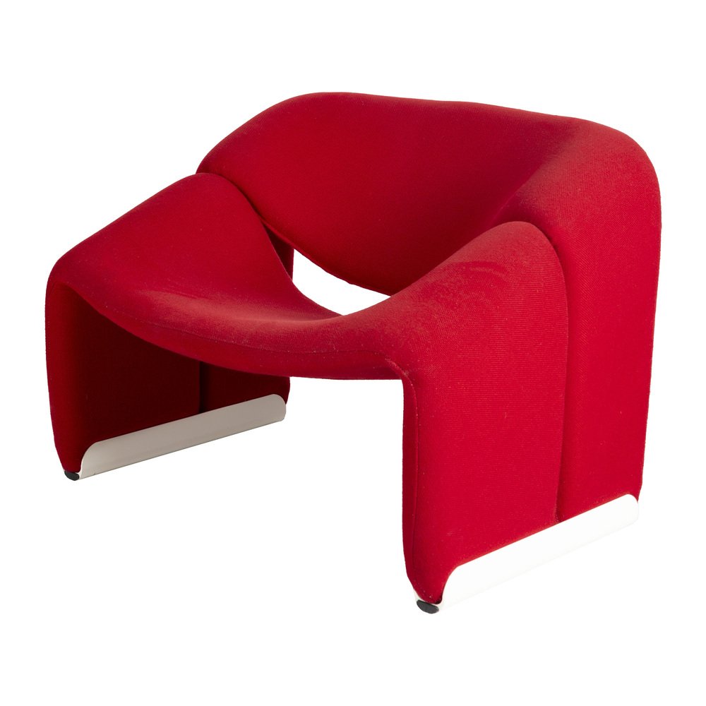 Red F598 Groovy Chair by Pierre Paulin for Artifort, 1960s for sale at ...