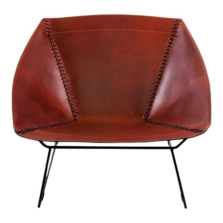 Cognac Stitch Chair by Oxdenmarq for sale at Pamono