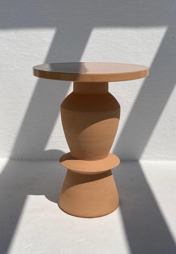 Terracotta Union Side Table by Lea Ginac for sale at Pamono