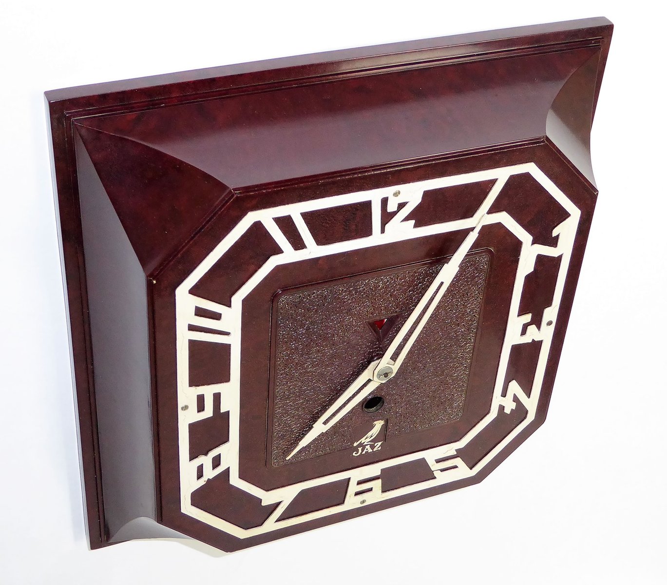 Square Bakelite Wall Clock from JAZ, 1935 for sale at Pamono