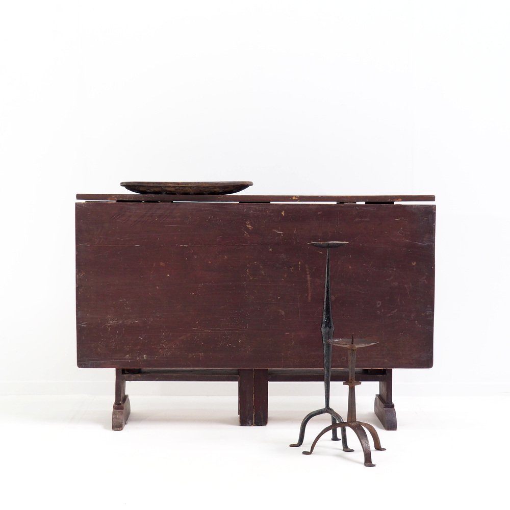 Antique Swedish Drop Leaf Console Table, 1890s for sale at Pamono