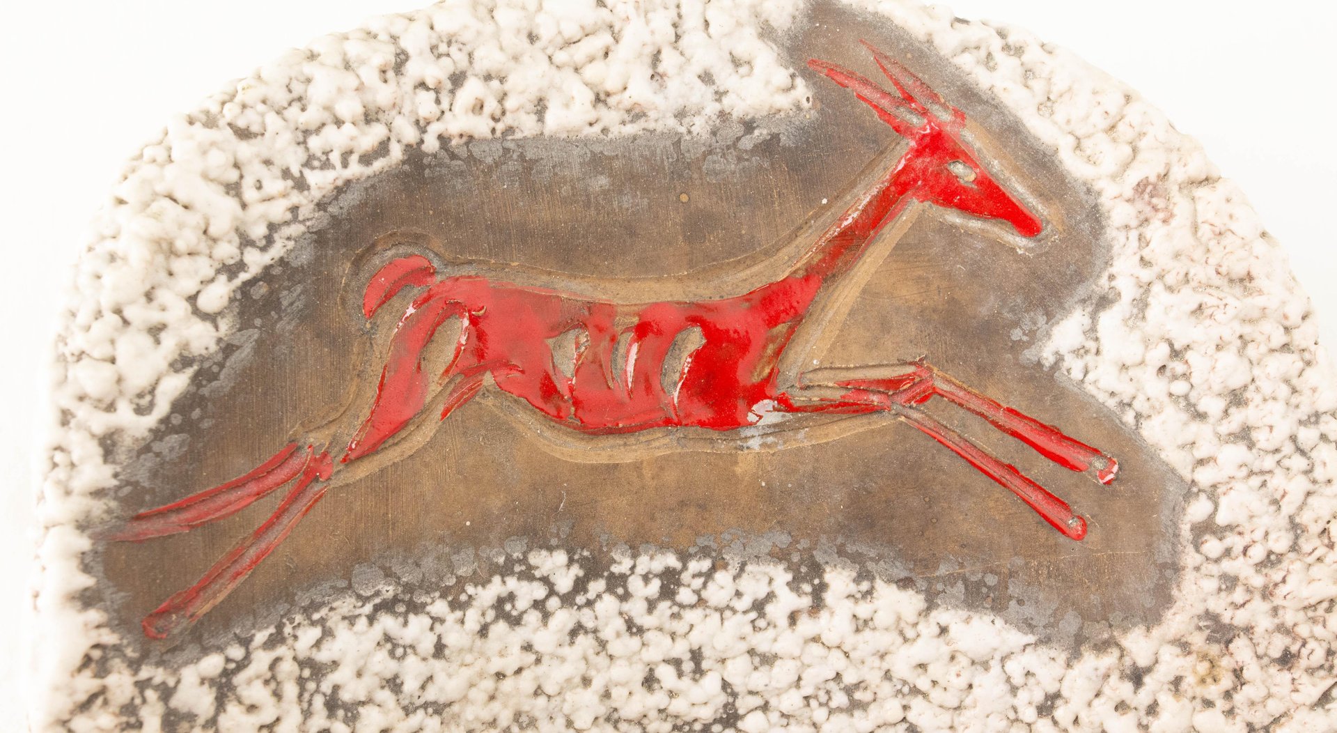 French Dish Rock-Inspired Illustration Centerpiece with Hunter Deer ...