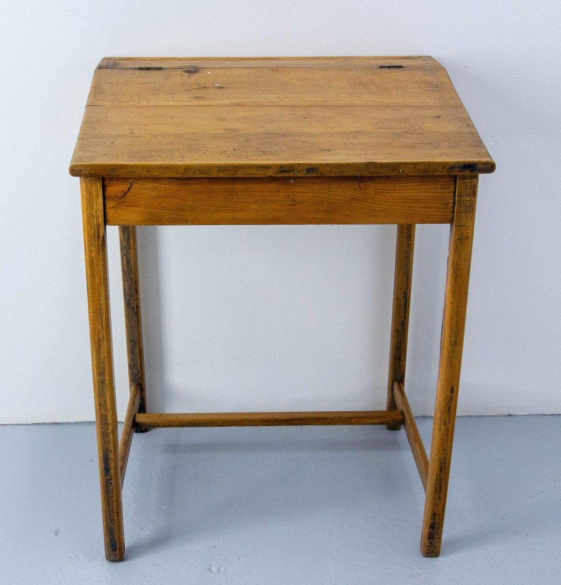 Early 20th Century Student Pine Writing Table with Slant Top, France ...