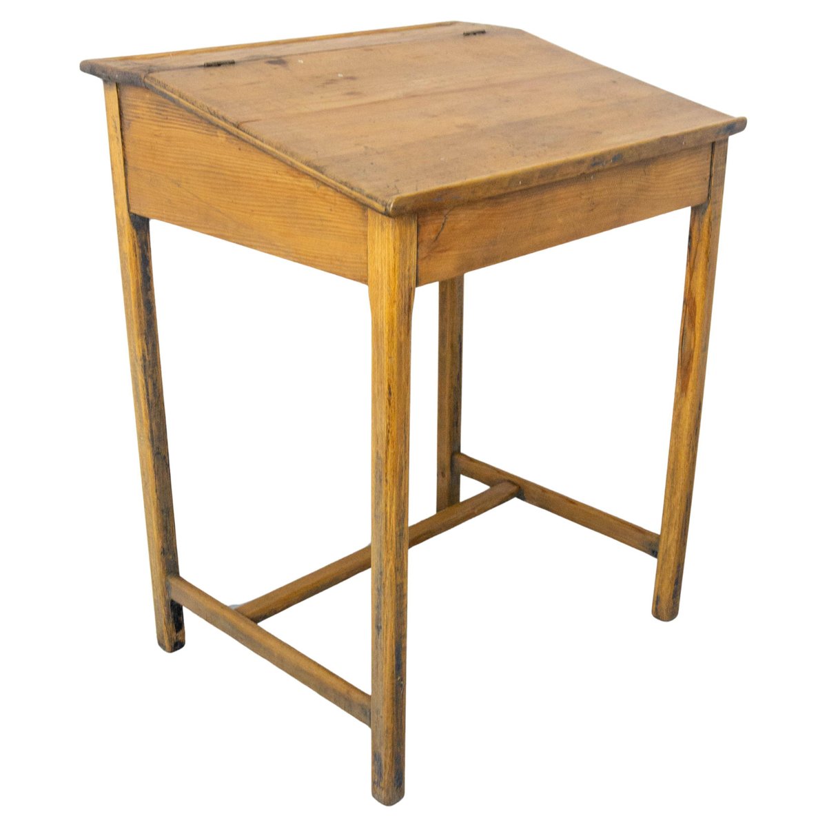 Early 20th Century Student Pine Writing Table with Slant Top, France ...