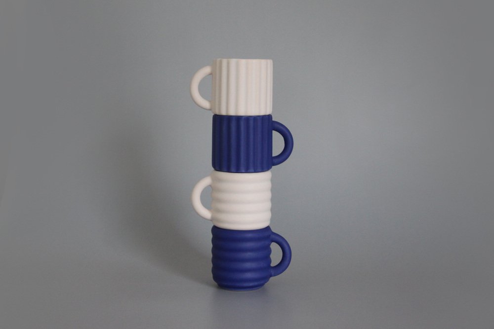 Ripple Espresso in Schwarz von Form&seek, 2er Set bei Pamono kaufen