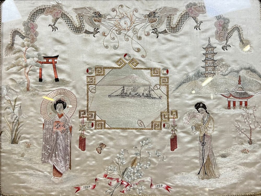 Large Chinese Silk Artwork, 1900 for sale at Pamono