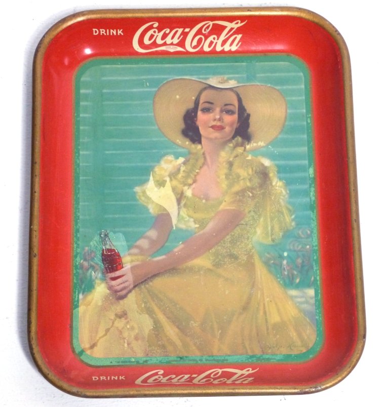 Coca-Cola Tablett, USA, 1938 bei Pamono kaufen