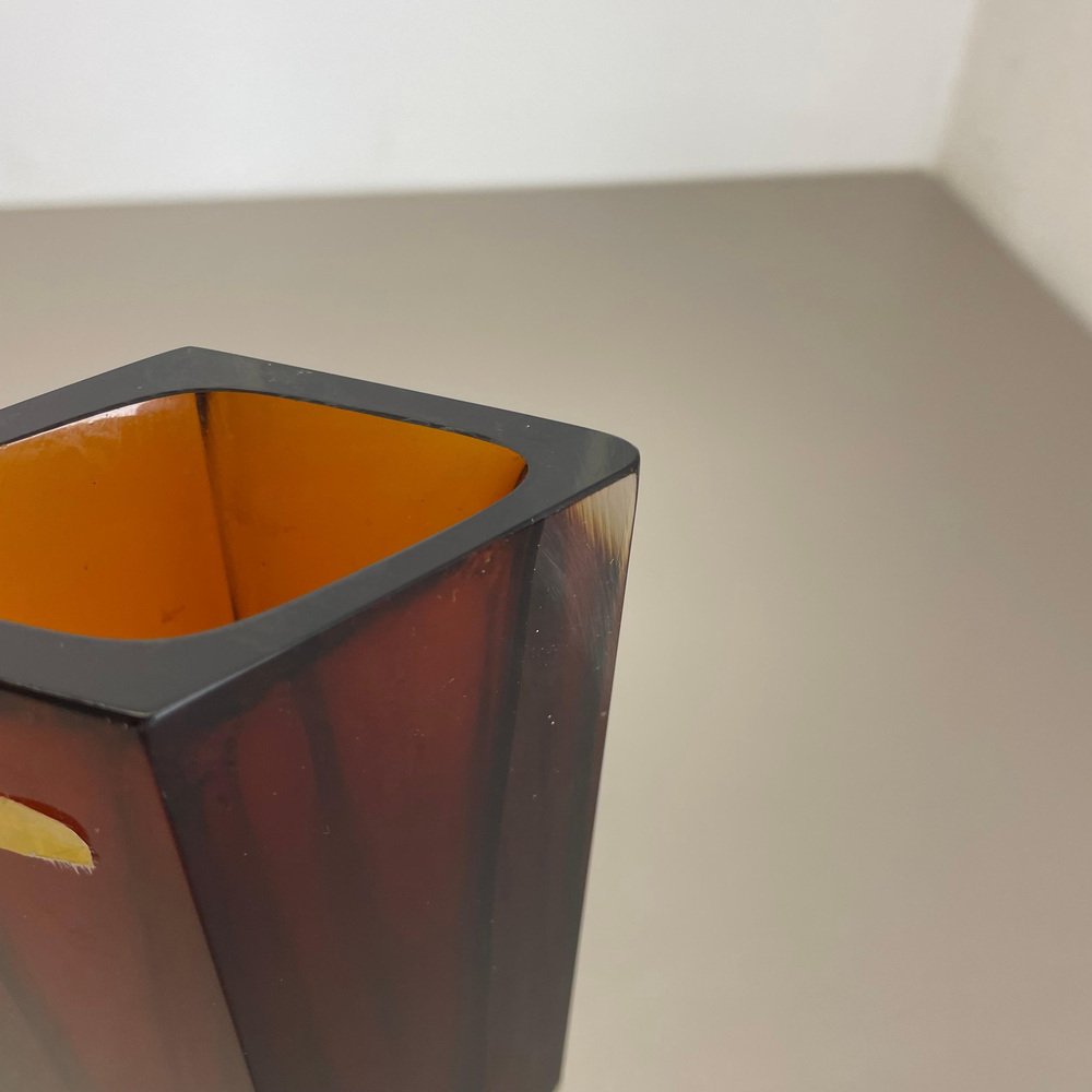 Large Ochre Murano Glass Sommerso Vase by Flavio Poli, 1970s for sale ...