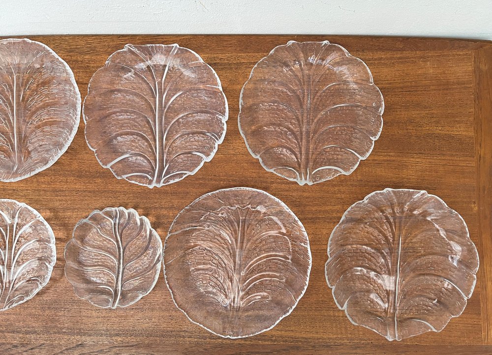 Vintage Swedish Eden Glass Plates by Lars Hellsten for Orrefors, 1970s ...