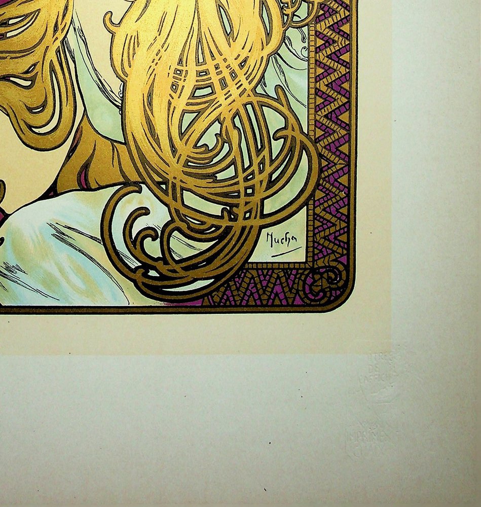 Alfons Mucha, Job Zigarettenpapier Poster, 1900, Original Lithographie ...