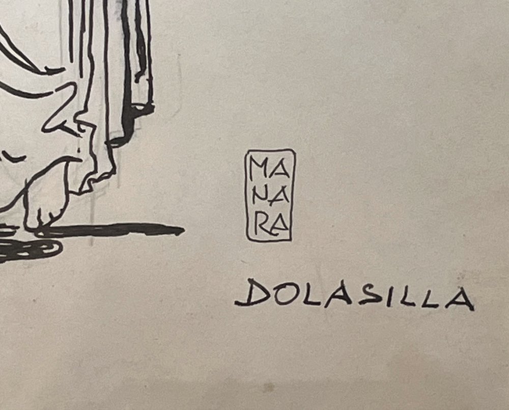 Milo Manara, Figur, Original Tuschezeichnung bei Pamono kaufen