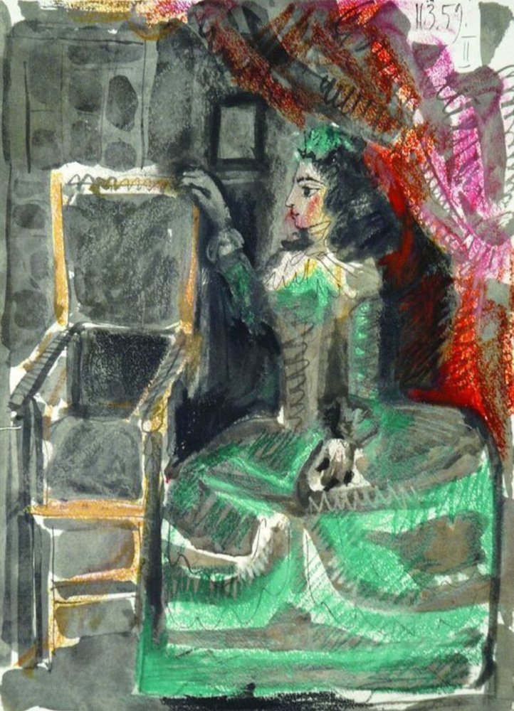 Pablo Picasso, Jacqueline in Green Dress from Toros y Toreros, Original ...