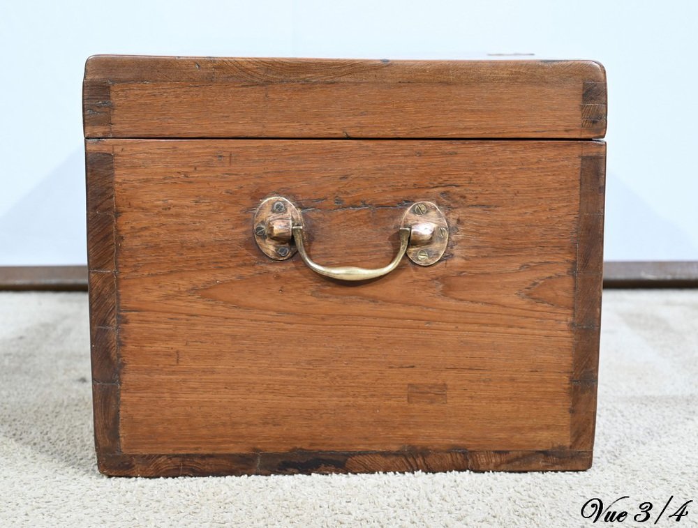 Small 19th Century Naval Chest in Teak for sale at Pamono