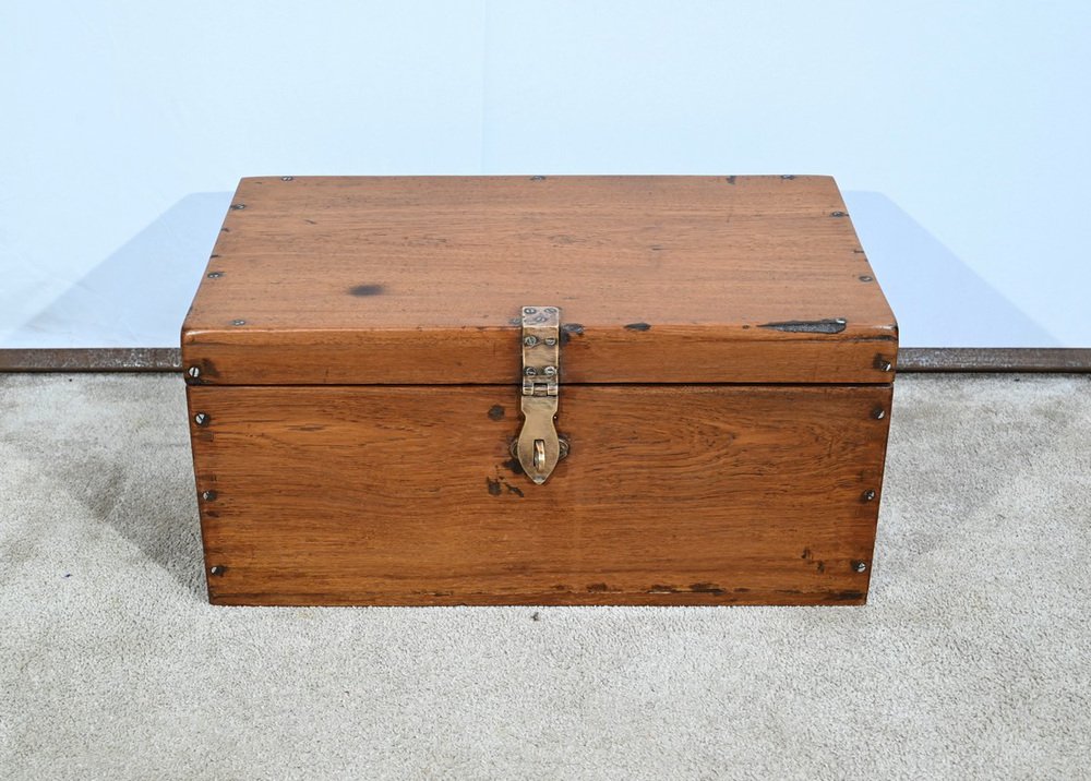 Small 19th Century Naval Chest in Teak for sale at Pamono