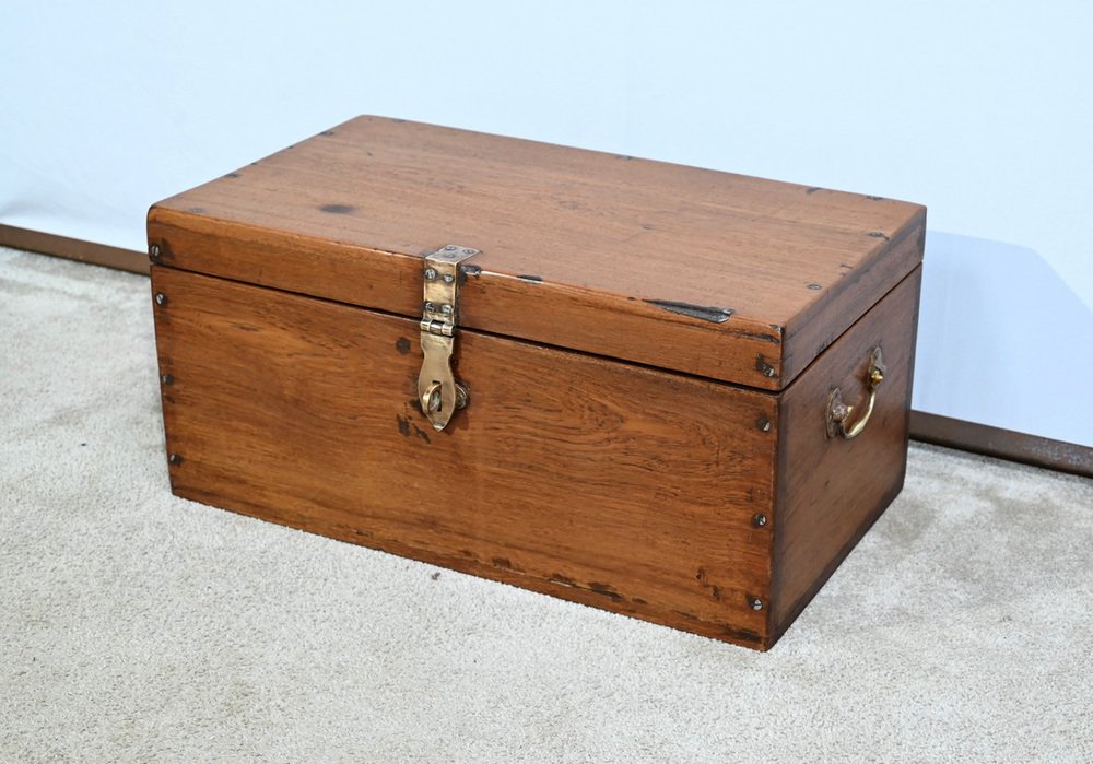 Small 19th Century Naval Chest in Teak for sale at Pamono
