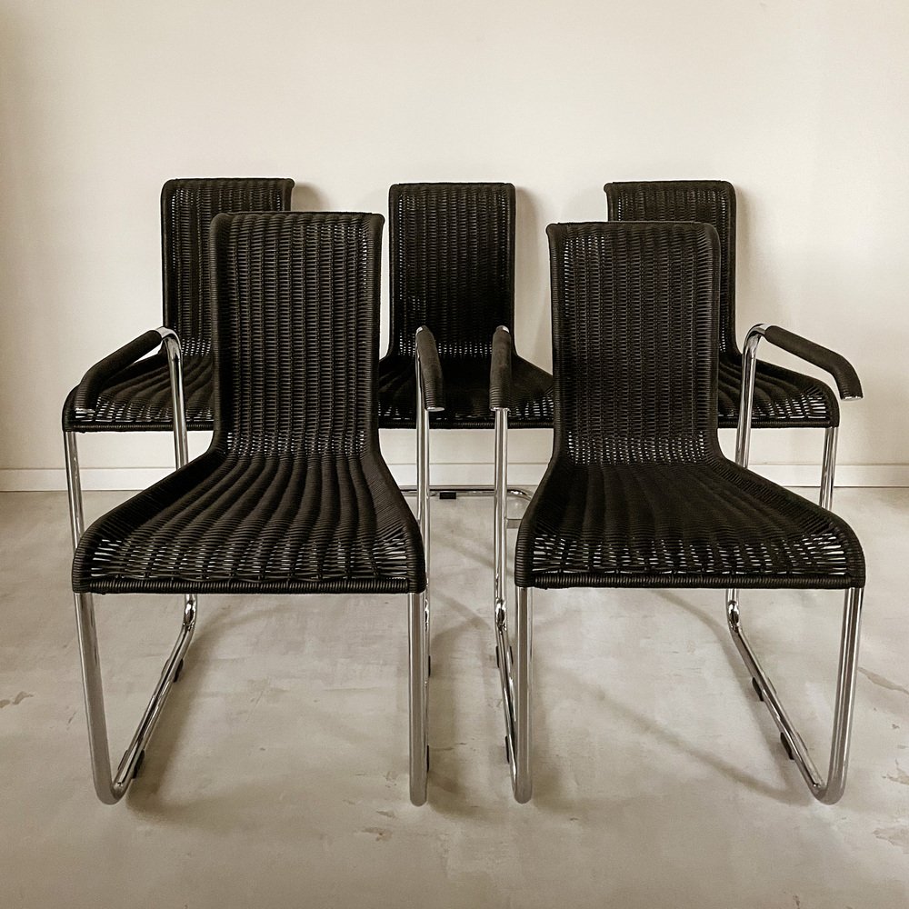 Cantilever Dining Chairs by Jean Prouvé for Tecta, 2000s, Set of 5 for ...