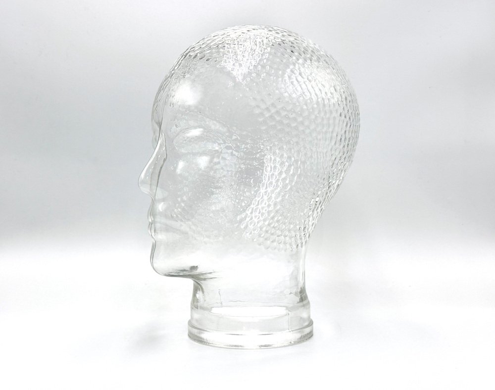 Vintage German Glass Head, 1970s for sale at Pamono