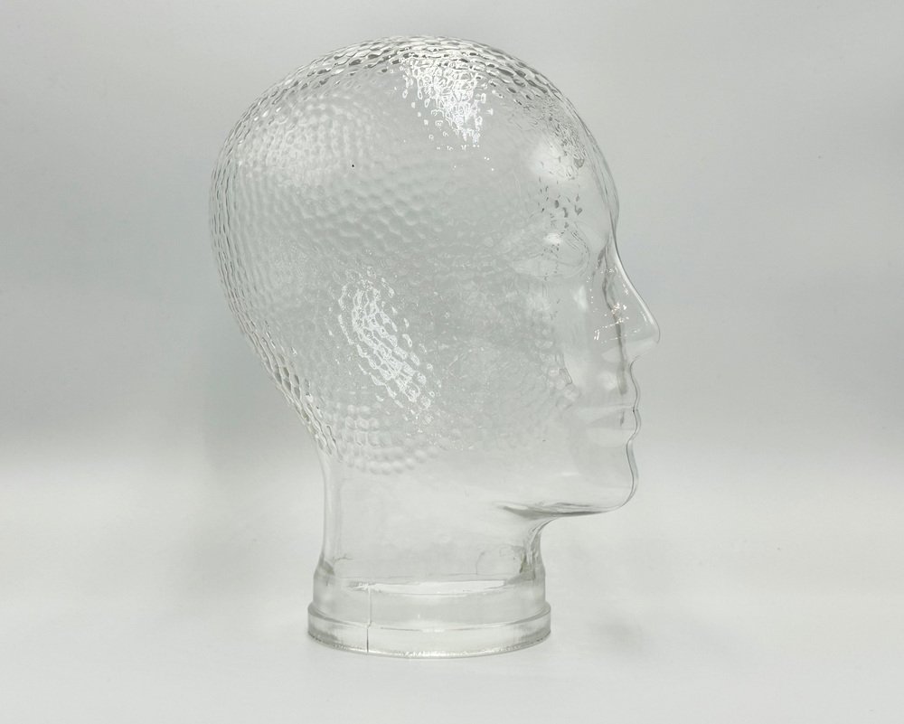 Vintage German Glass Head, 1970s for sale at Pamono
