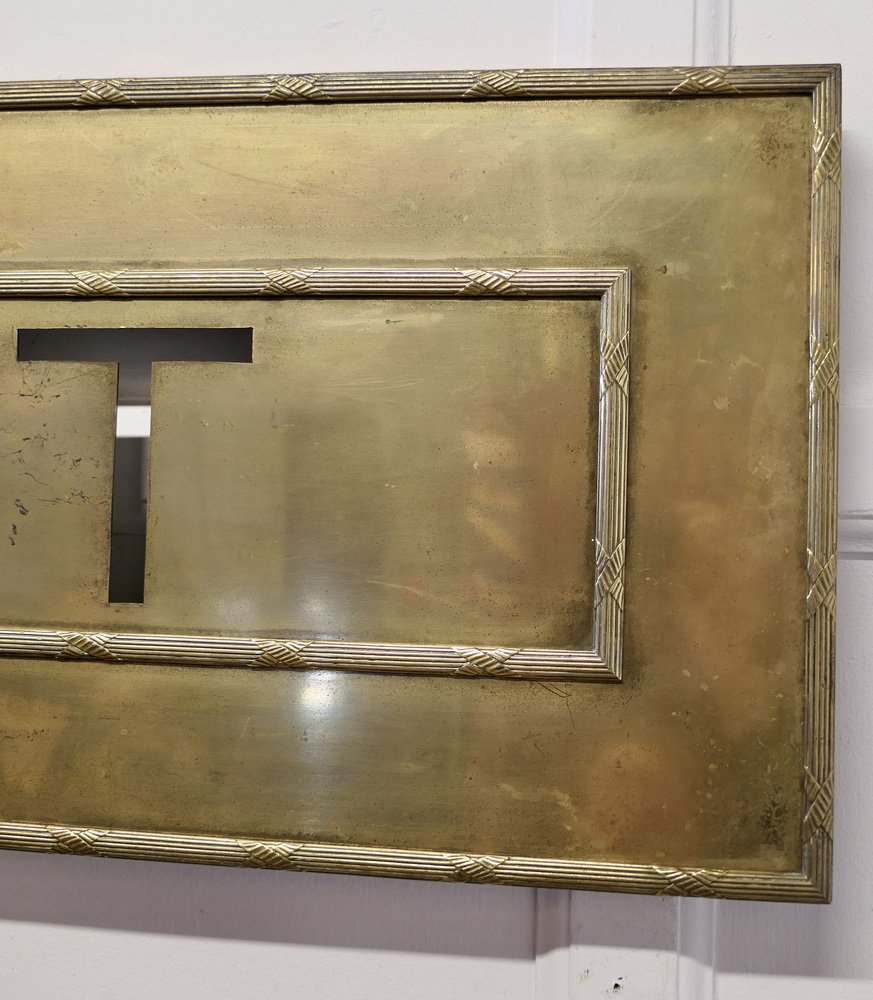 Large Gold Brass Odeon Cinema Exit Sign, 1920s for sale at Pamono