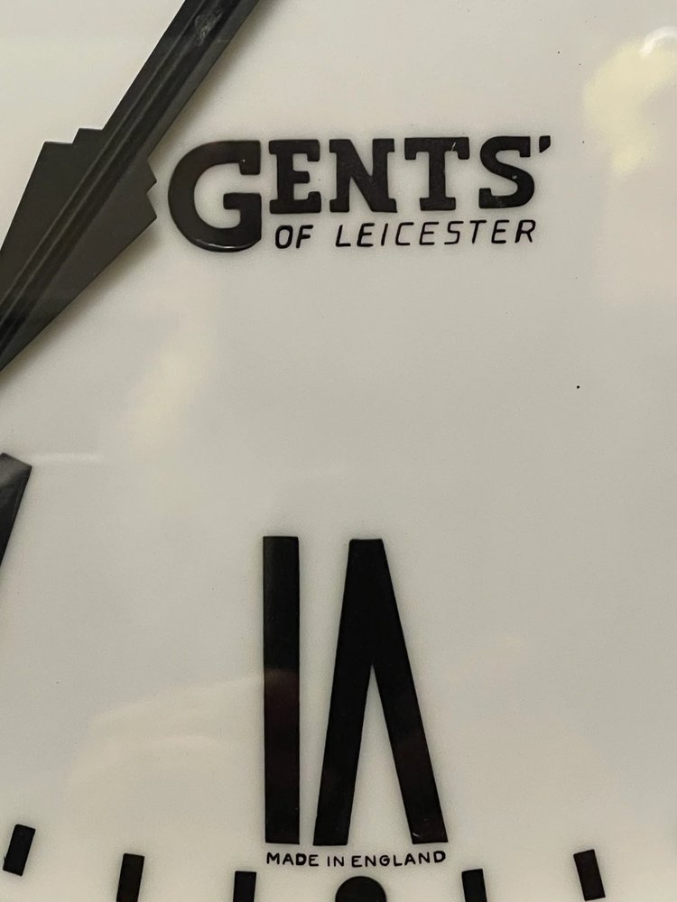 Large Industrial Station Clock from Gents of Leicester, 1940s for sale ...